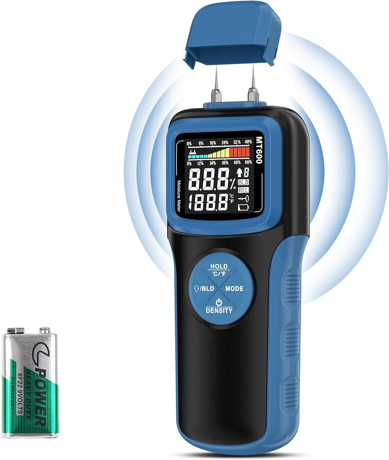 Wood Moisture Meters, Pin & Pinless 2 In 1 Moisture Detector with ...