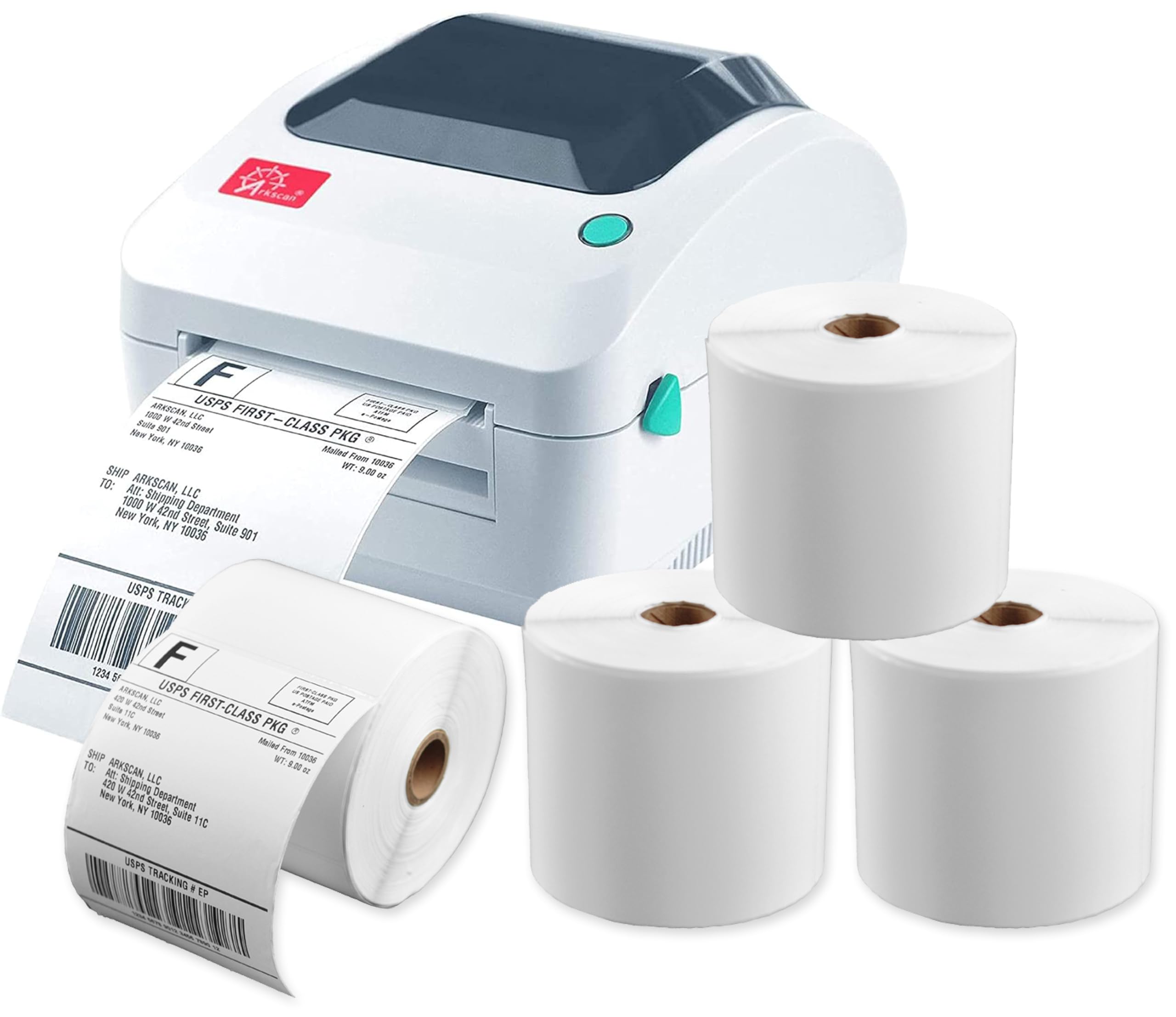 Amazon.com : Arkscan 2054A-USB Thermal Shipping Label Printer with Four ...