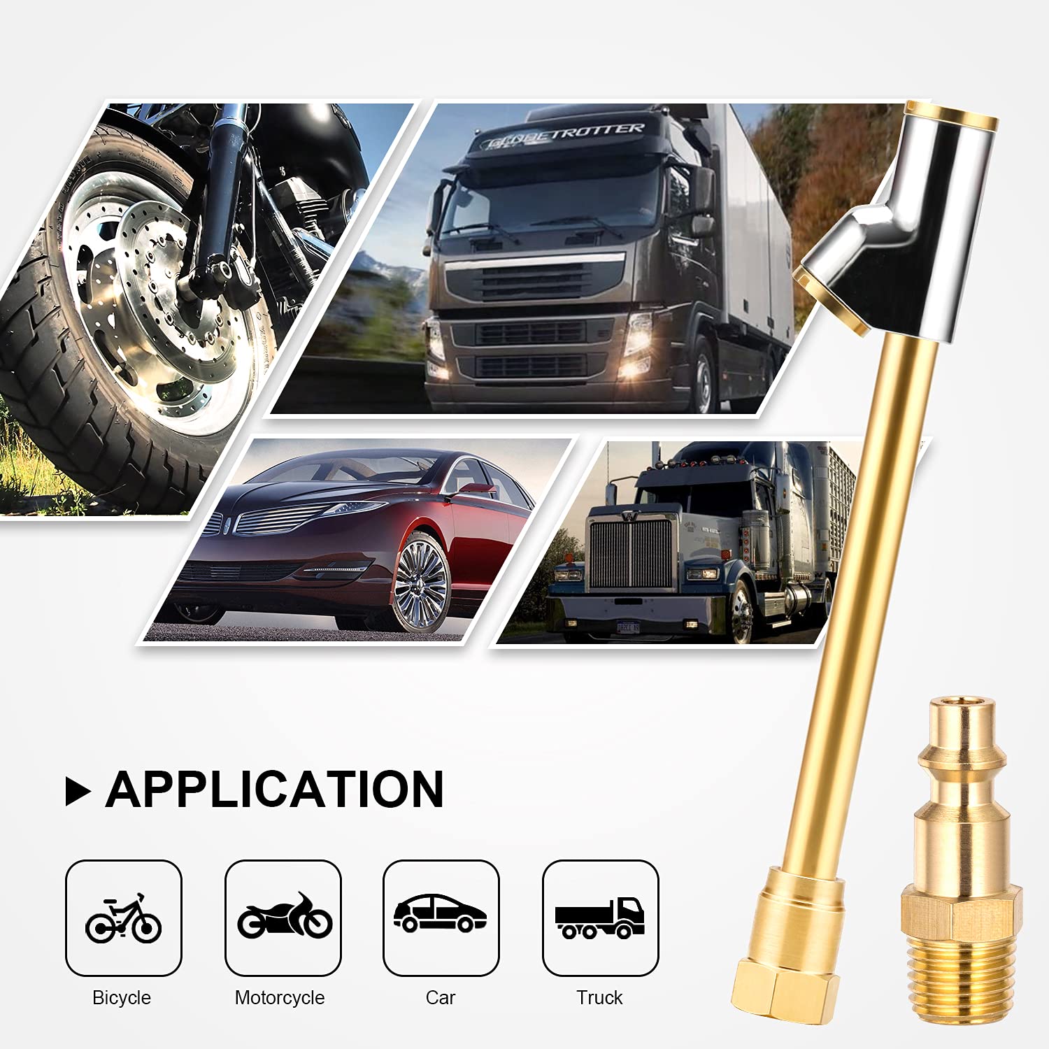 Snapklik.com : Brass Made Premium 2-Way Connection Heavy Duty Air Chuck ...