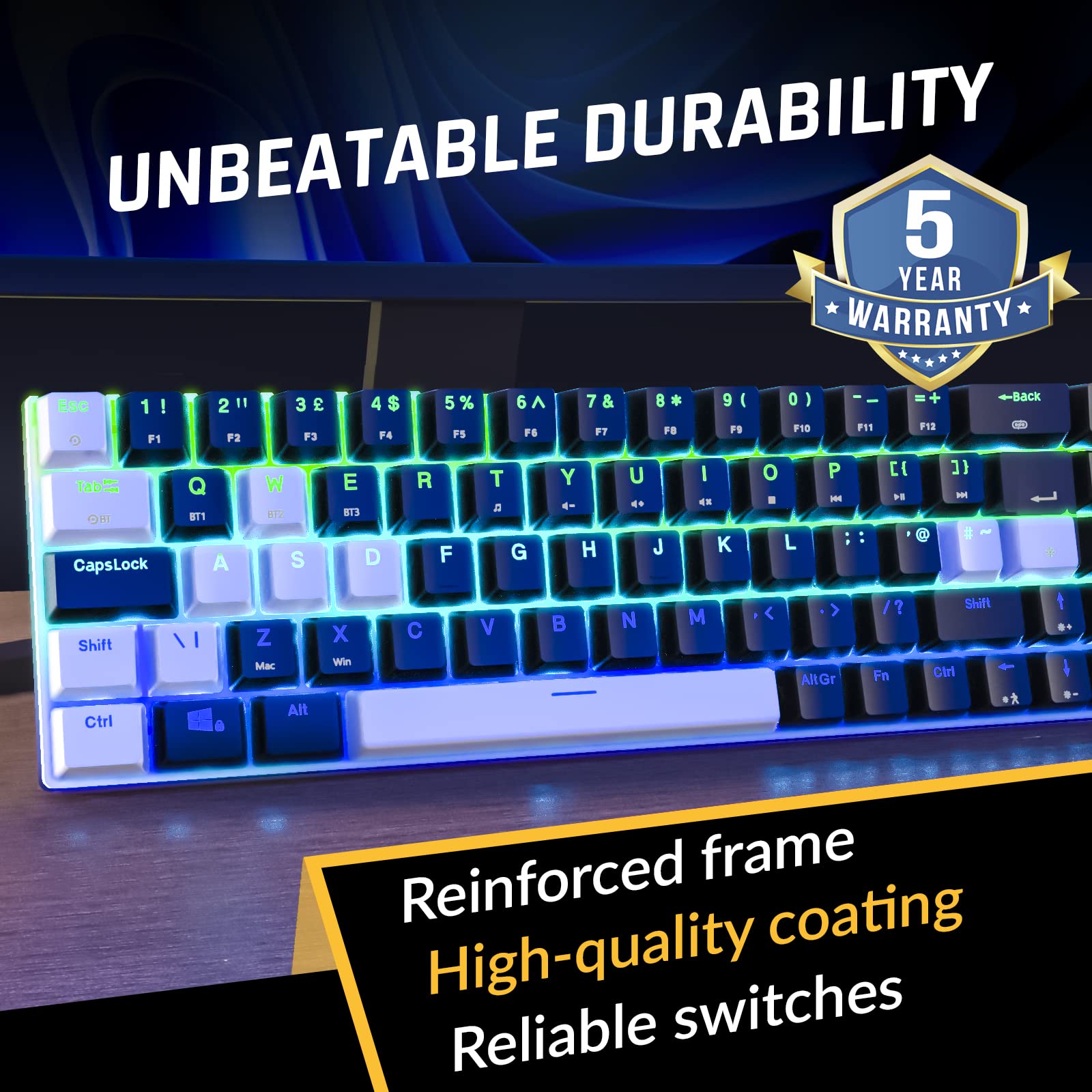 Buy KLIM Shift Wireless Mechanical Keyboard 60% + Hotswap, RGB, Extra ...