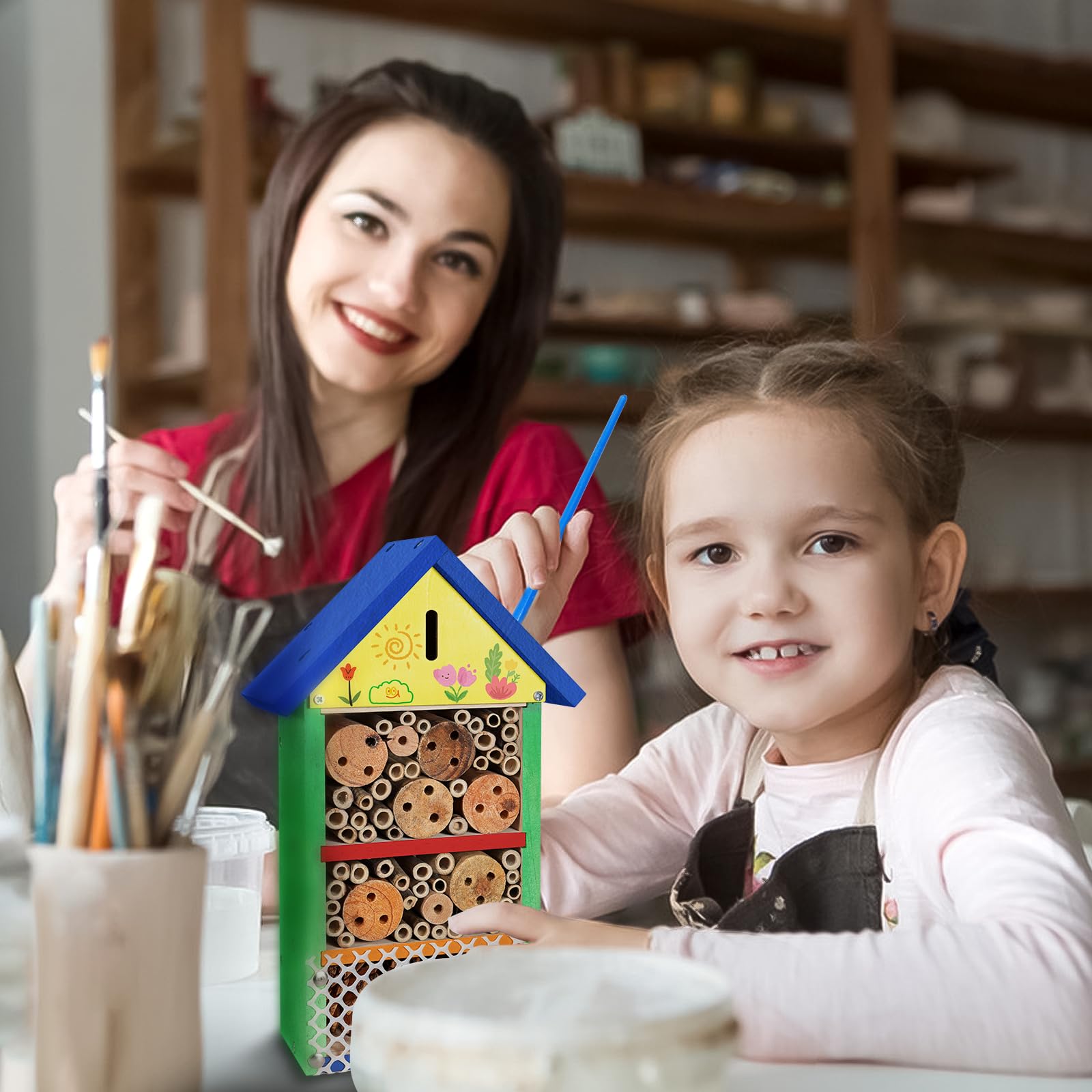 Snapklik.com : Antiai DIY Wooden Insect Hotel Mason Bee Butterfly House ...