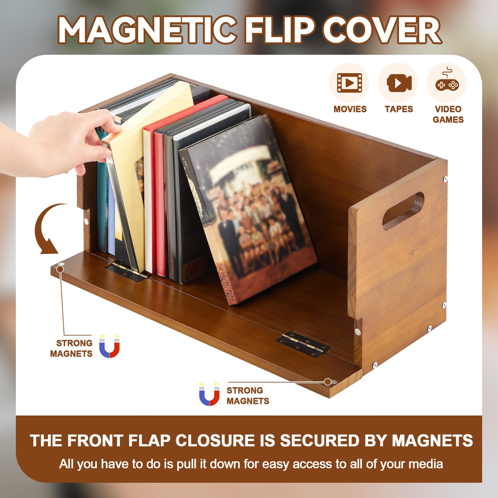 Snapklik.com : CroBlissful 4 Set Wooden DVD Storage Box DVD Storage ...