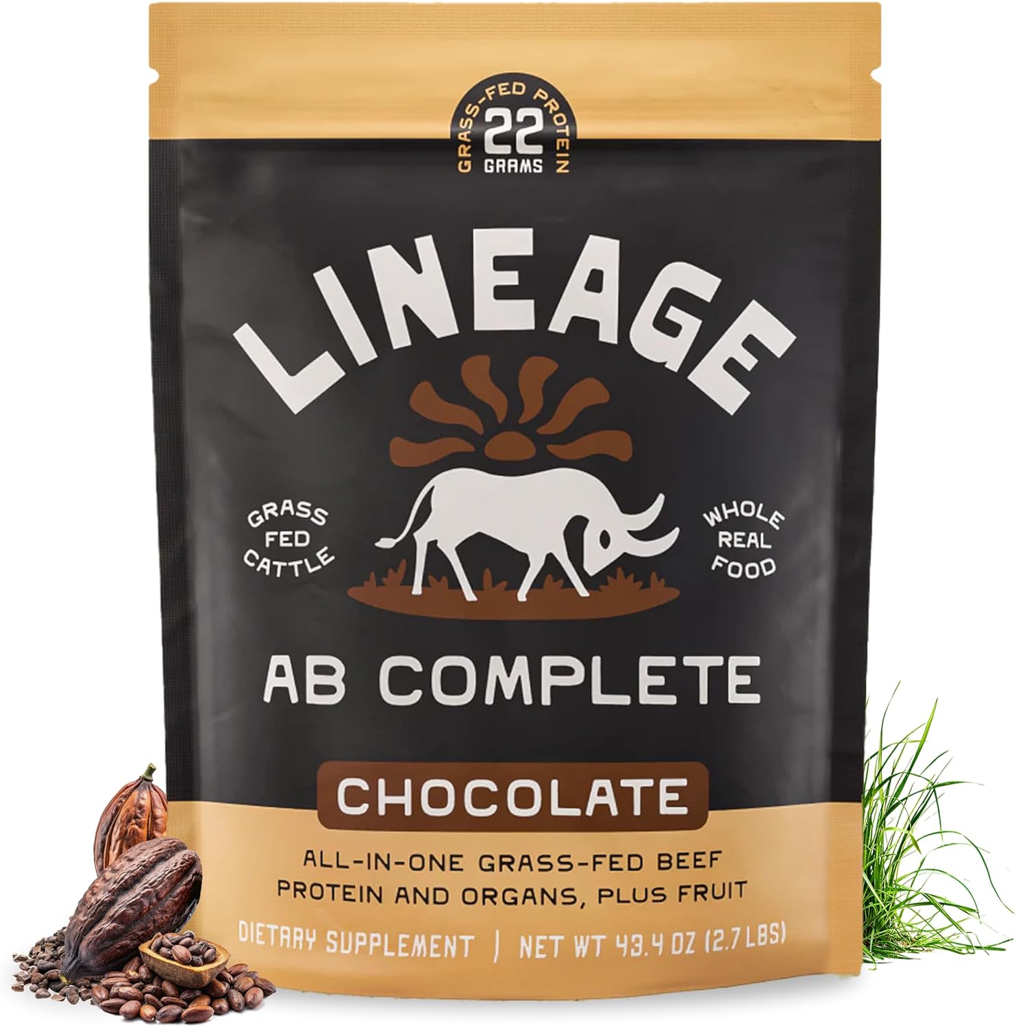 Amazon.com: Lineage Provisions Grass Fed Beef Protein Powder ...