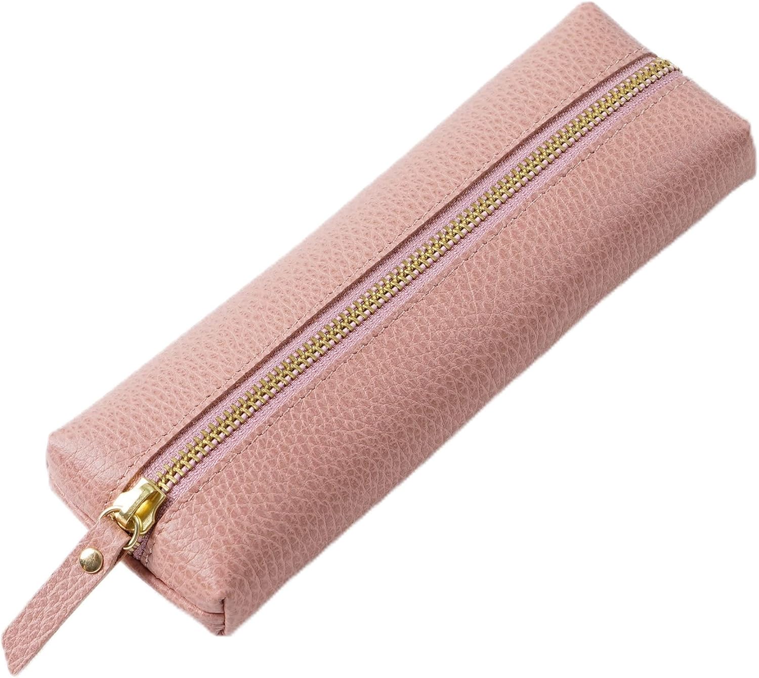 Amazon.com: AIGUONIU Genuine Leather Pencil Case - Zippered Pen Case ...