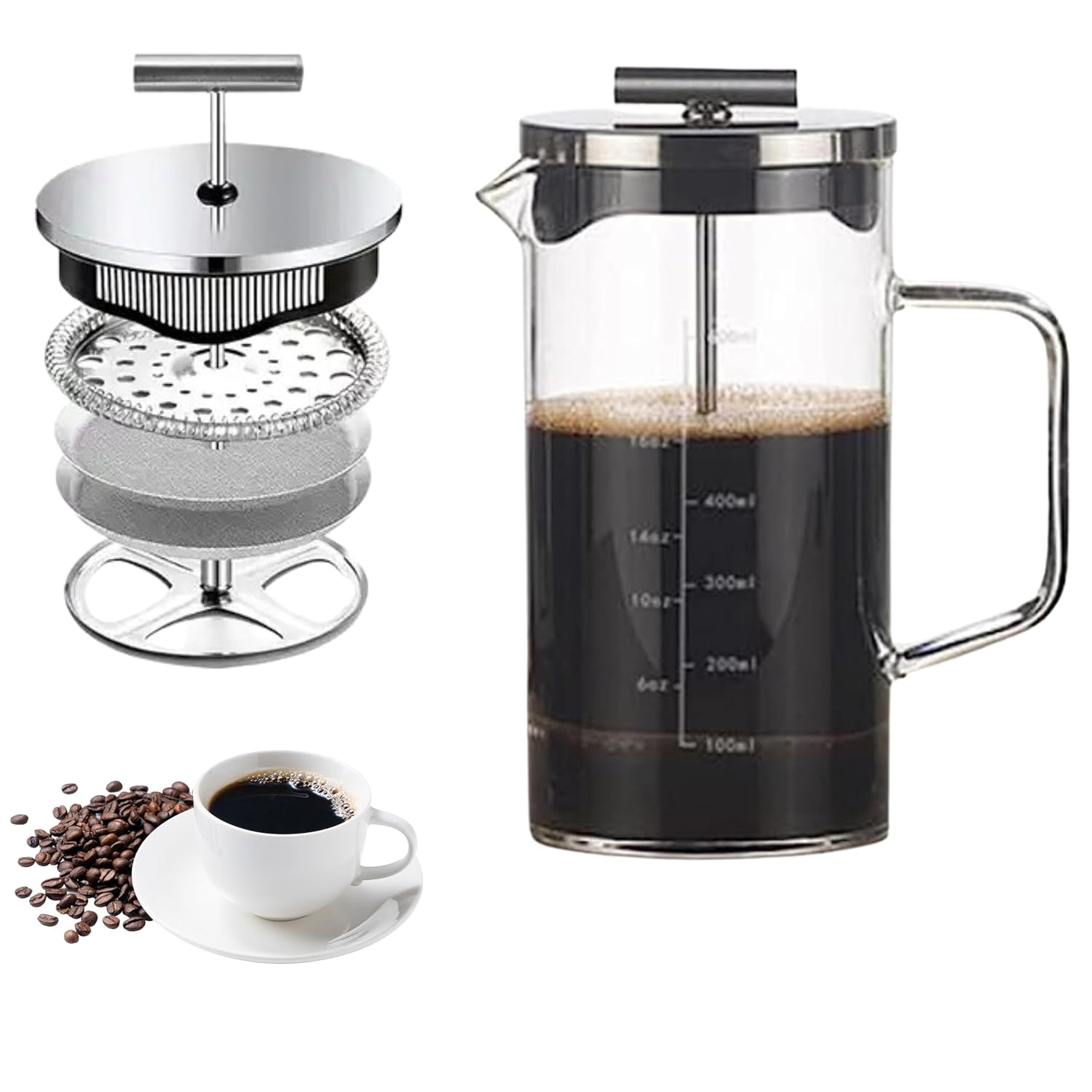 Buy Mellovin French Press Coffee & Black Tea Maker with Premium Heat ...