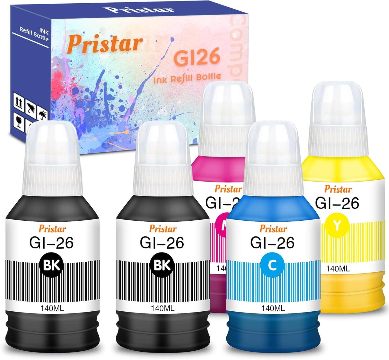 Amazon.com : GI-26 GI26 GX7021 Ink Bottles Set Compatible for Canon 26 ...