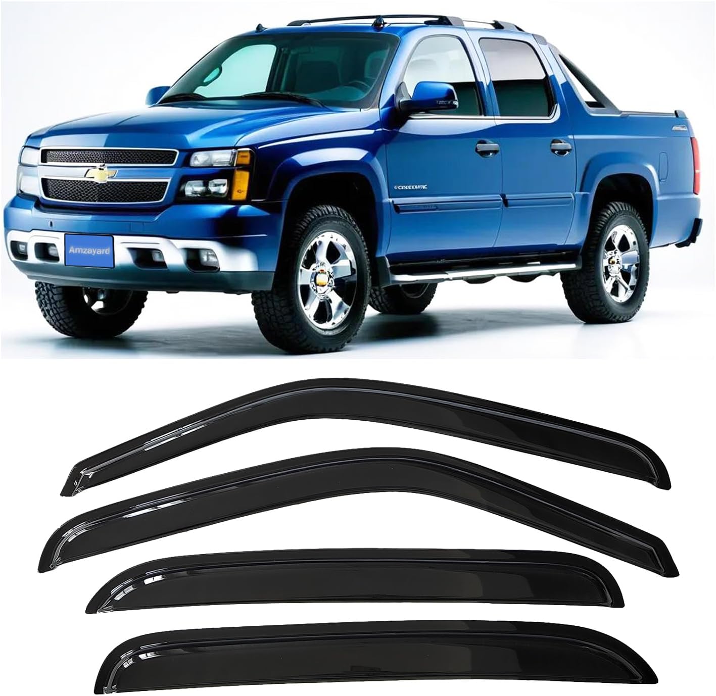 Amazon.com: Window Visors Rain Guards for 02-06 Escalade ESV/EXT ...