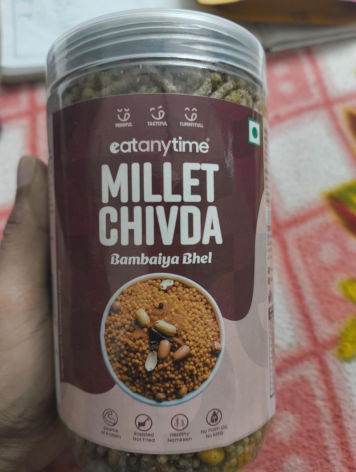 Eat Anytime Bambaiya Bhel Millet Chivda Namkeen 300 g| Chatpata Mumbai ...