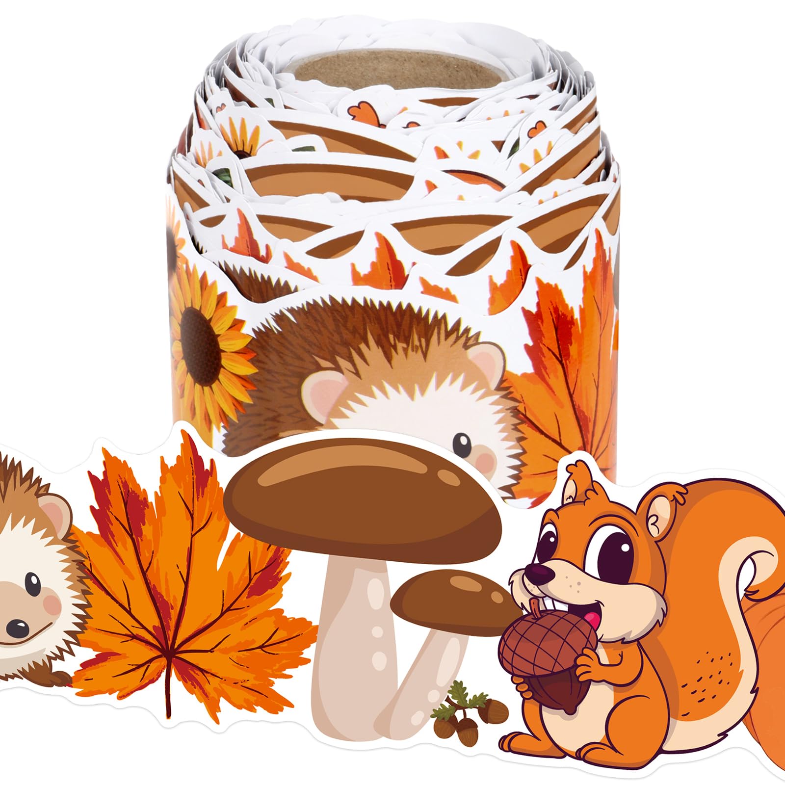 Snapklik.com : 65.6Ft Fall Bulletin Board Border, Cute Squirrel Maple ...