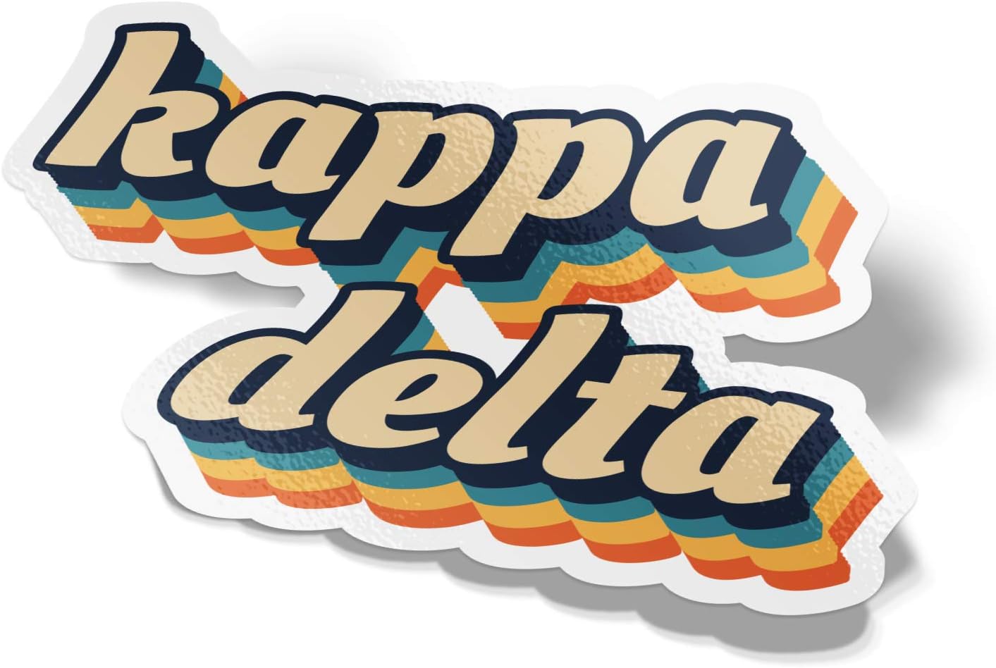 Amazon.com: Desert Cactus Kappa Delta Sticker 70's Letter Decal Greek ...