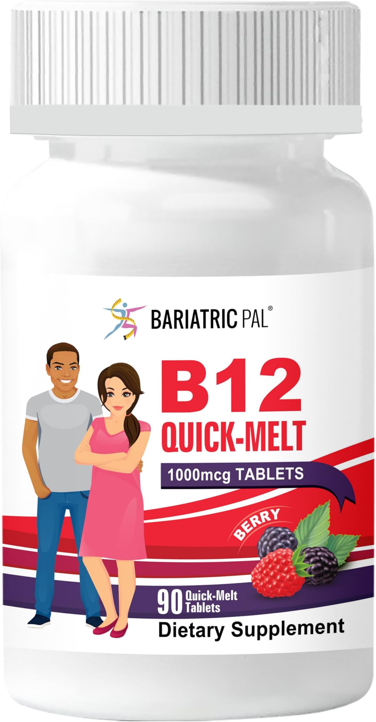 Amazon.com: BariatricPal 1,000mcg B12 Sugar-Free Quick Melts (90 Count ...