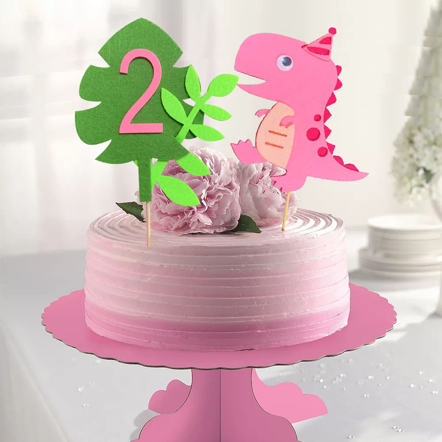 Buy Dinosaur Two Rex Birthday Cake Topper Two Rex T-Rex Dinosaur Cake ...