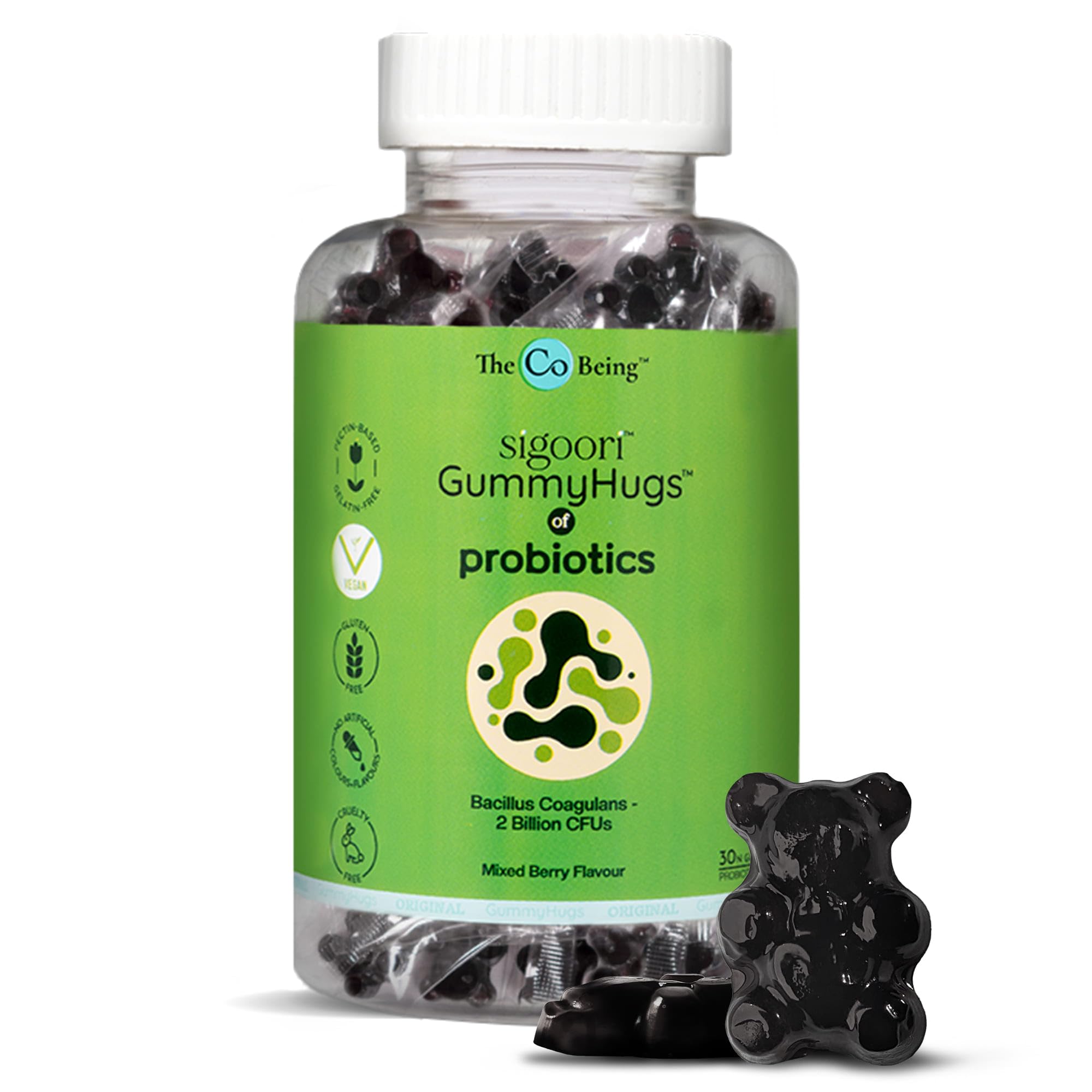 The Co Being Gummyhugs Of Probiotics 2 Billion Cfus Bacillus ...