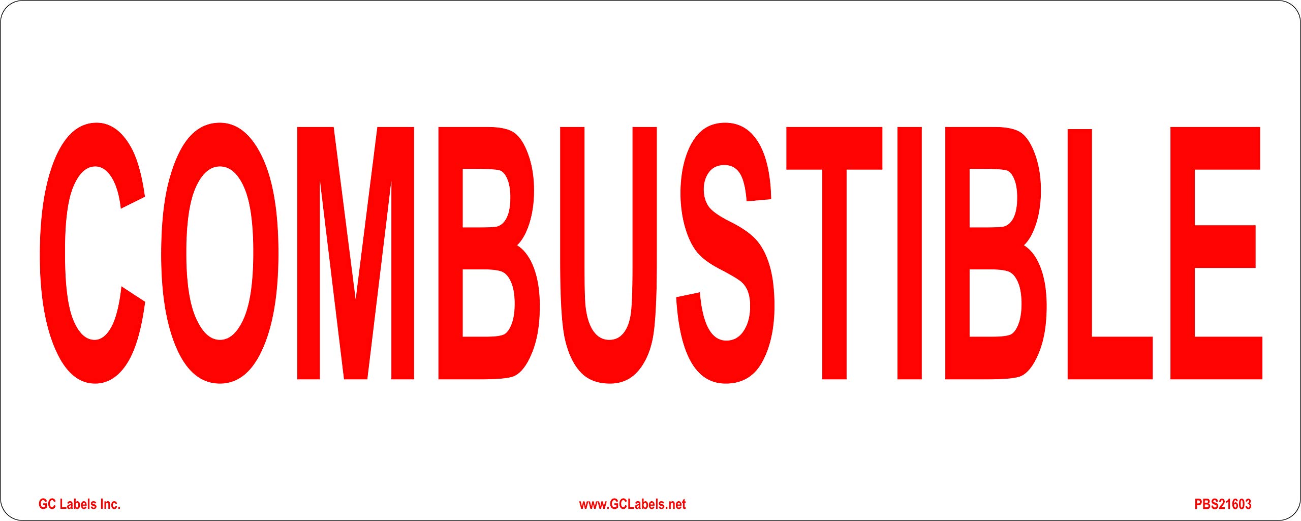 Amazon.com: GC Labels-PBS21603, Truck And Tank Signs 15X5.5 Combustible ...