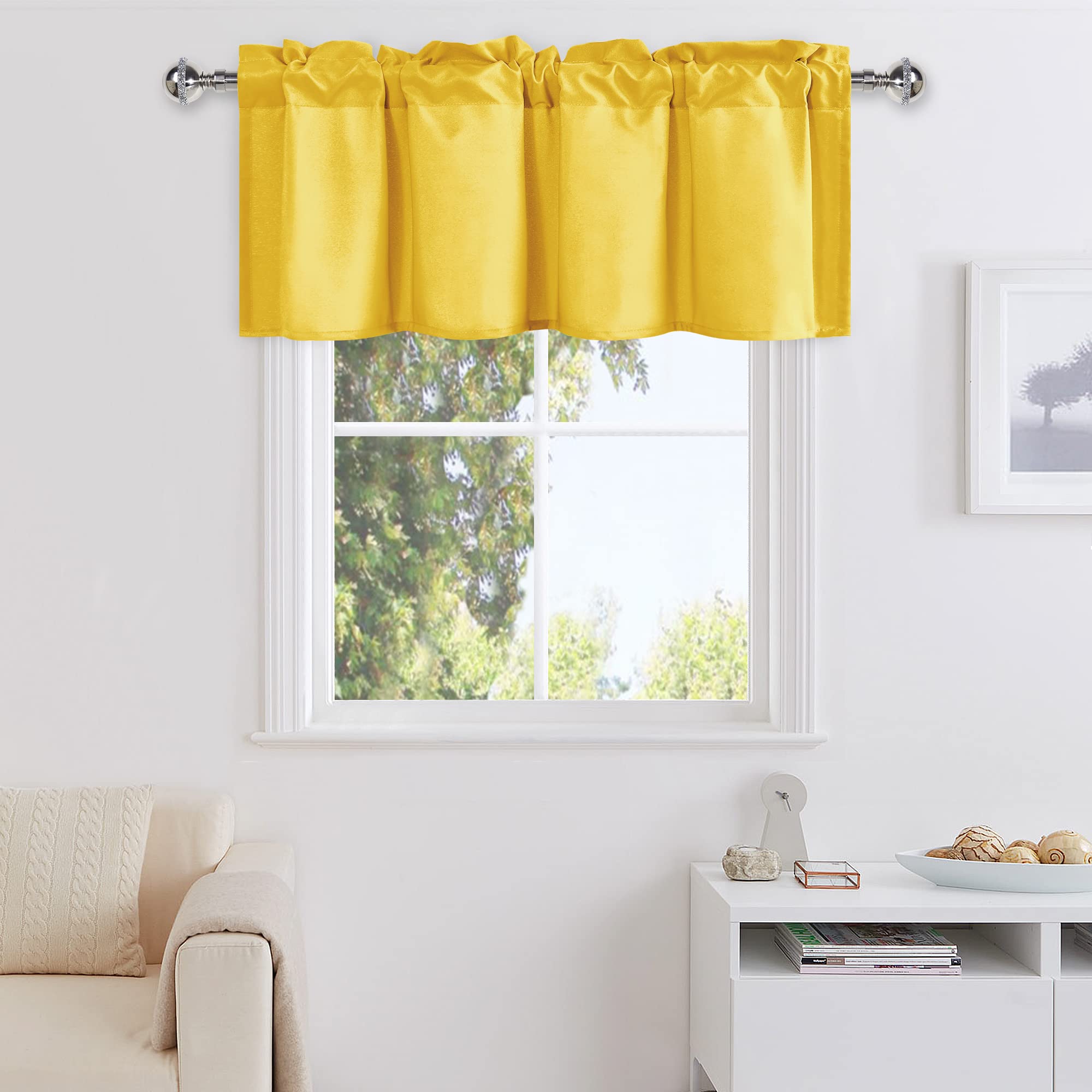 Amazon.com: DWCN Valance Curtains for Living Room, Kitchen Valance ...