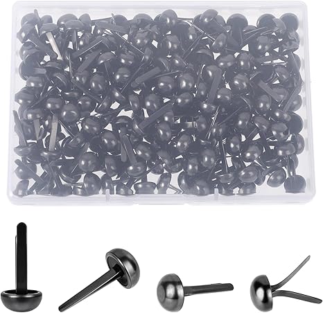 Amazon.com: ZEYIYER 200PCS Brads, Black Paper Fasteners, 0.3 X 0.67 ...