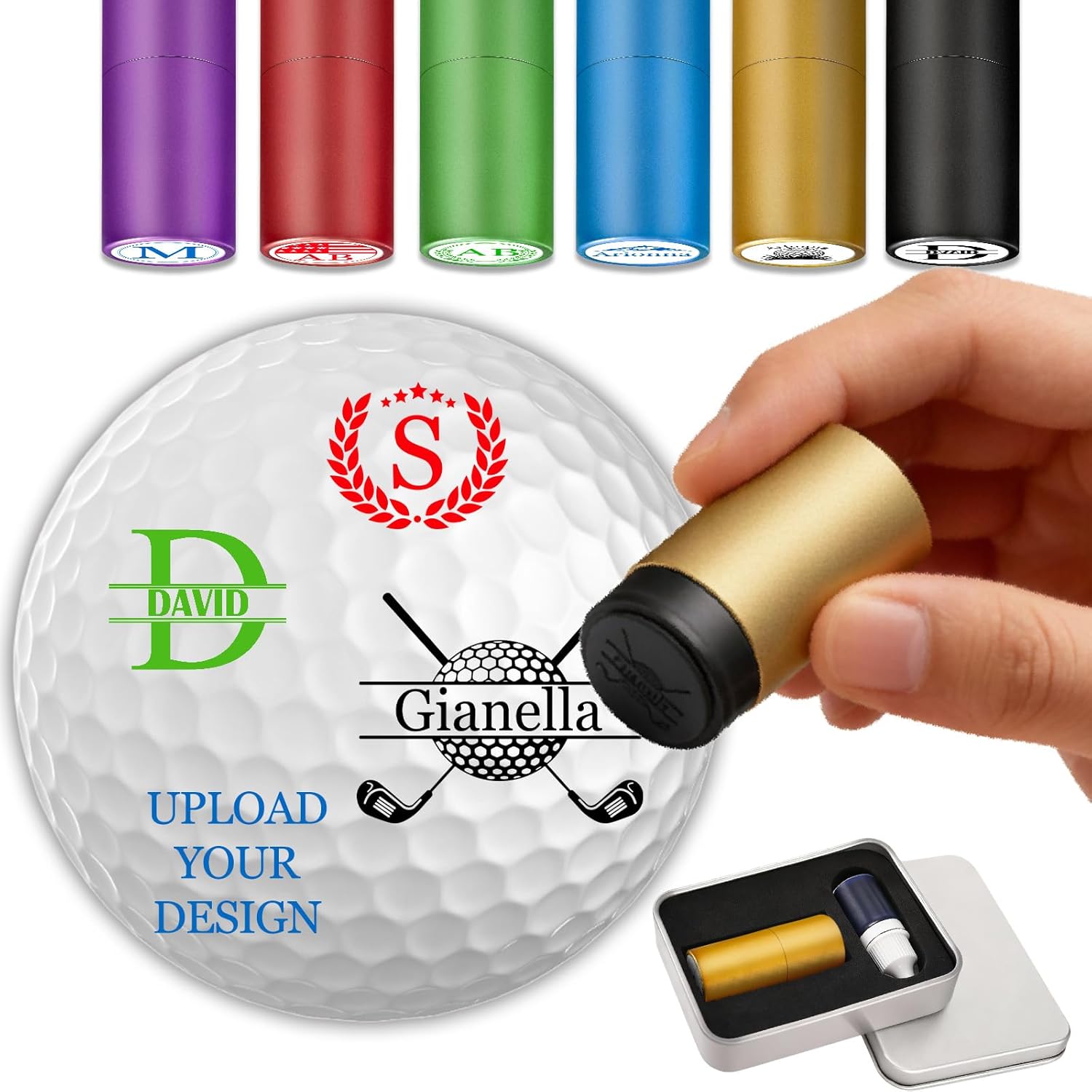 Amazon.com : Morlavid Golf Ball Stamp Personalized Quick-Dry Self ...