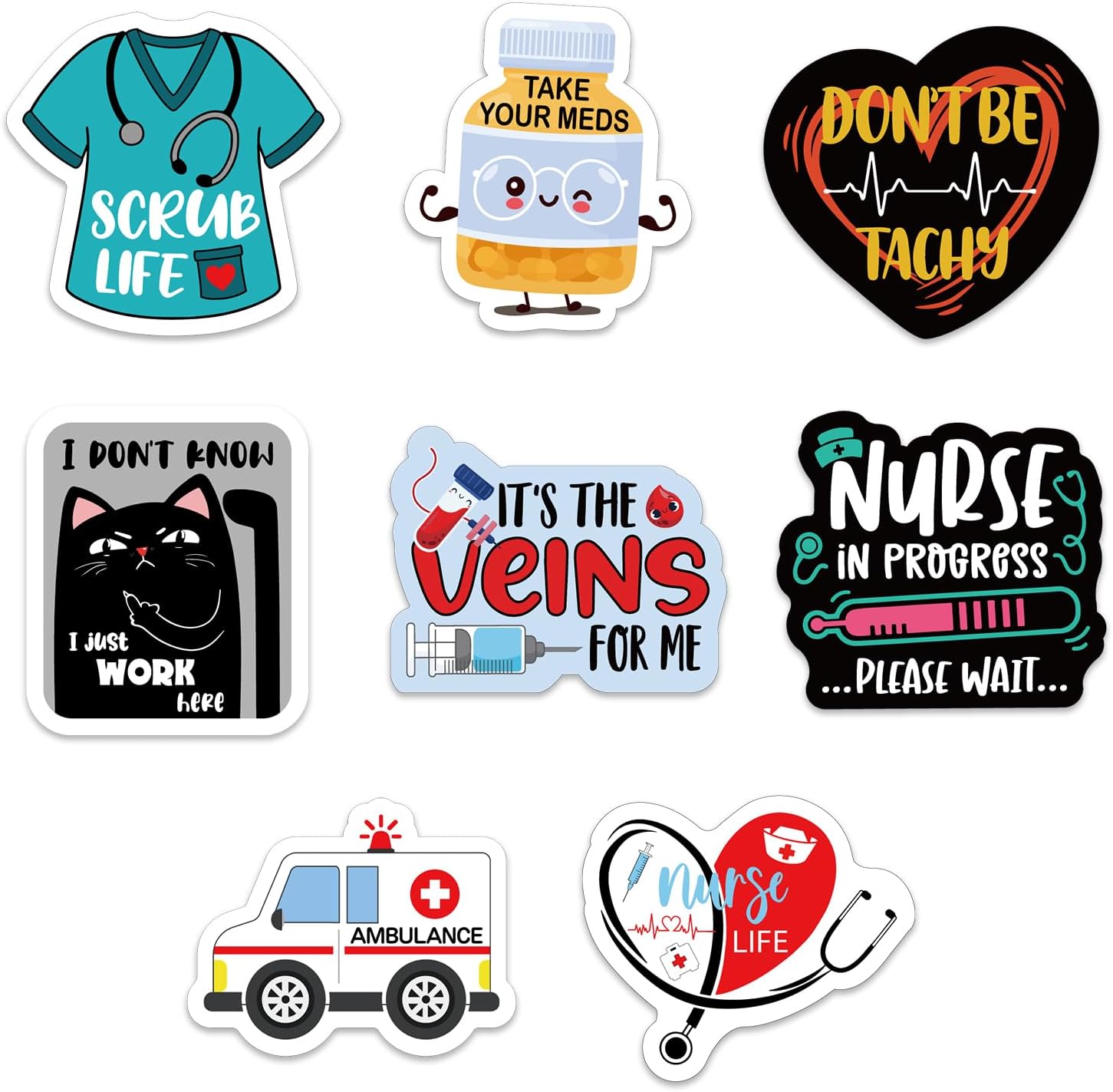 Amazon.com: (3Pcs) All Bleeding Stops Eventually Sticker - ER Nurse ...