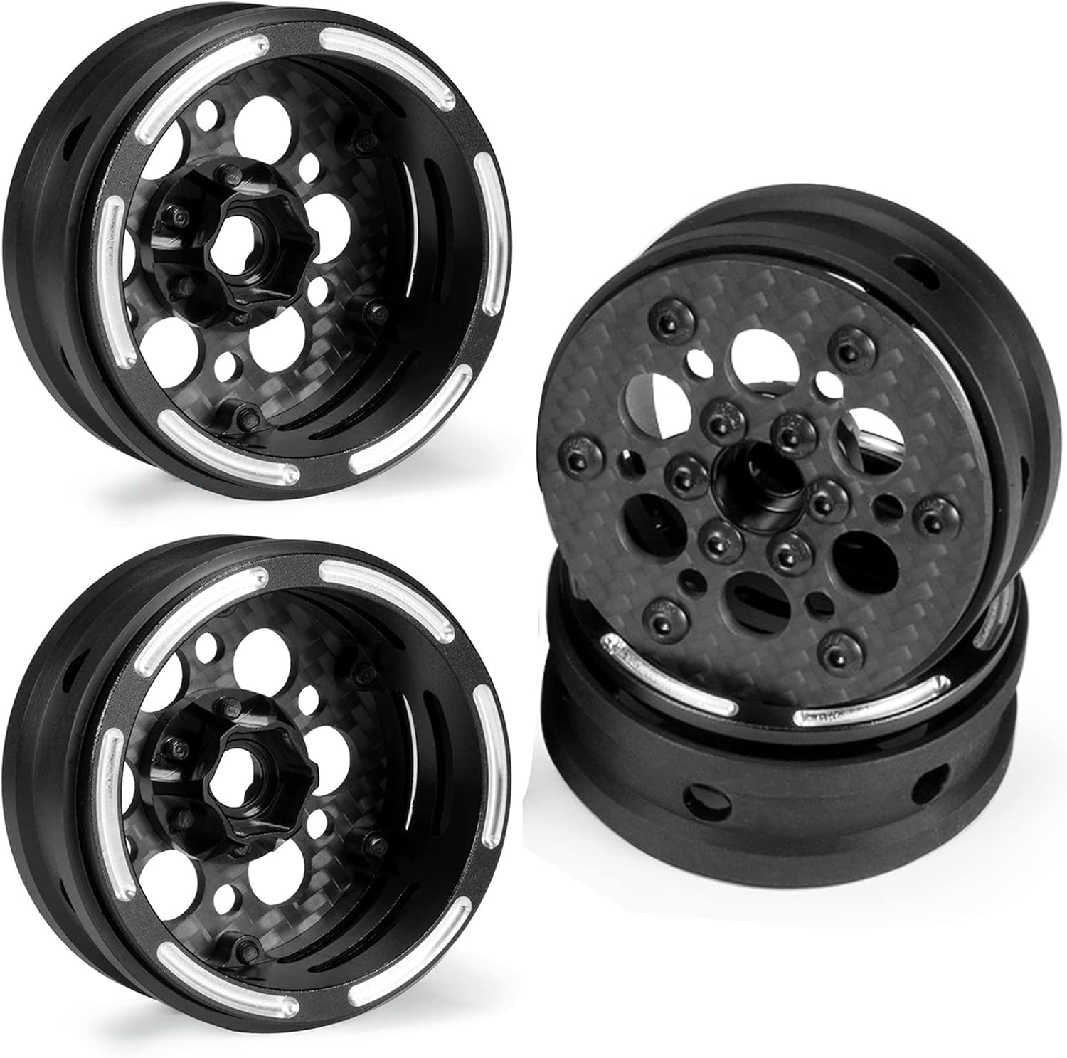 Amazon.com: Customized Supportting 4Pcs Carbon Fiber 12mm Hex Hub 1.9 ...