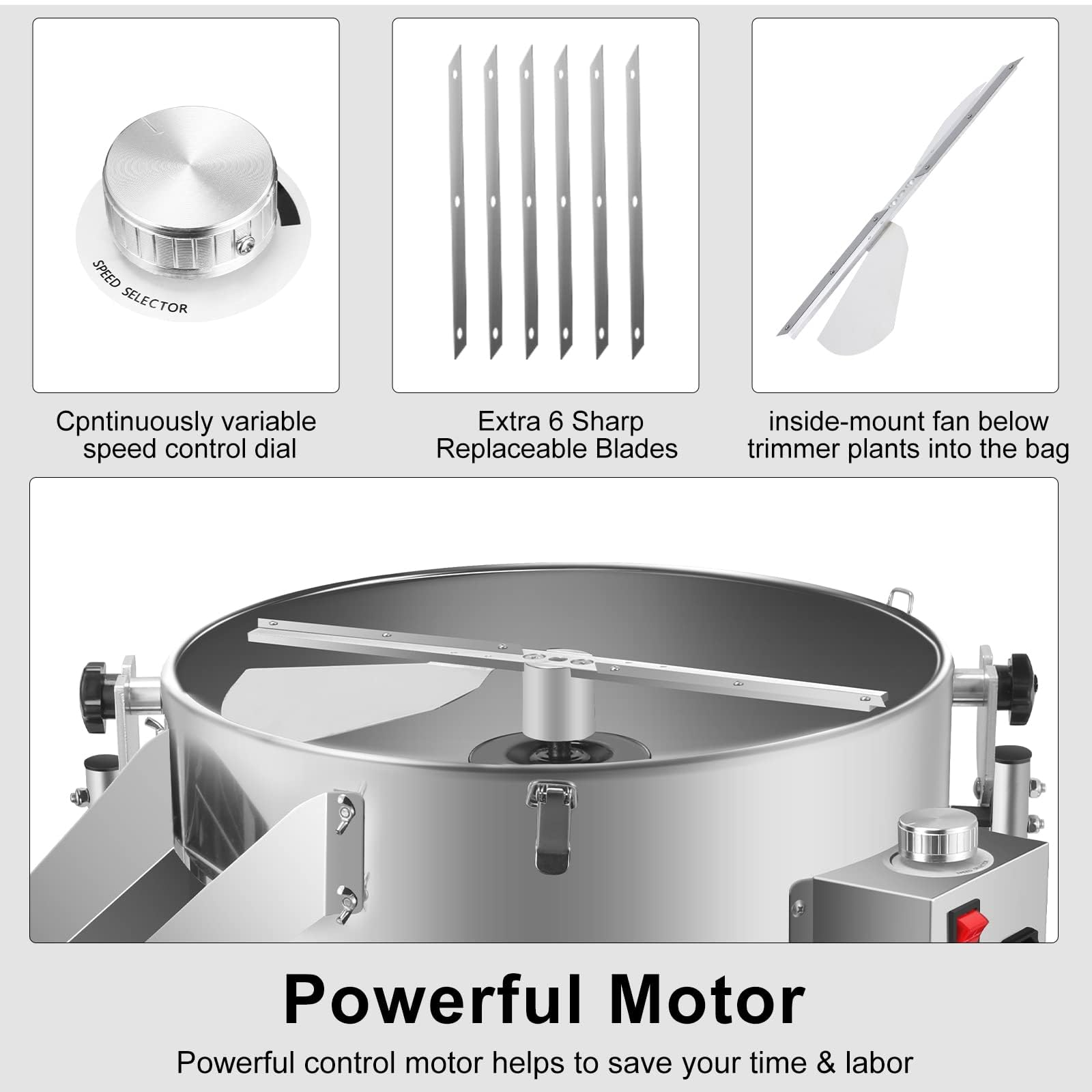 Snapklik.com : MELONFARM 18 Leaf Bowl Trimmer,110V Electric Hydroponic ...