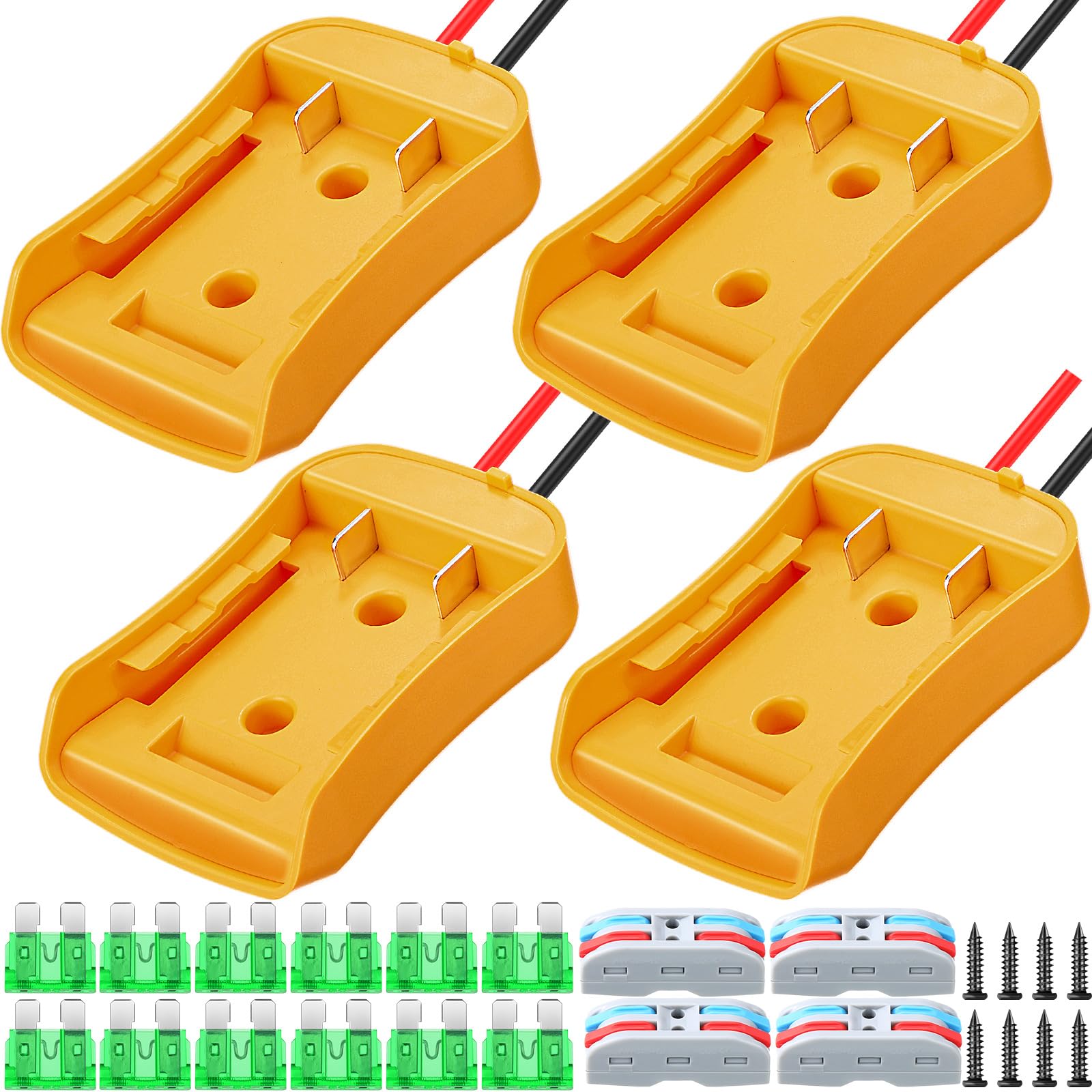 Pickmesh 4 Pack Wheels Adapter Compatible with Dewalt 20V Battery ...