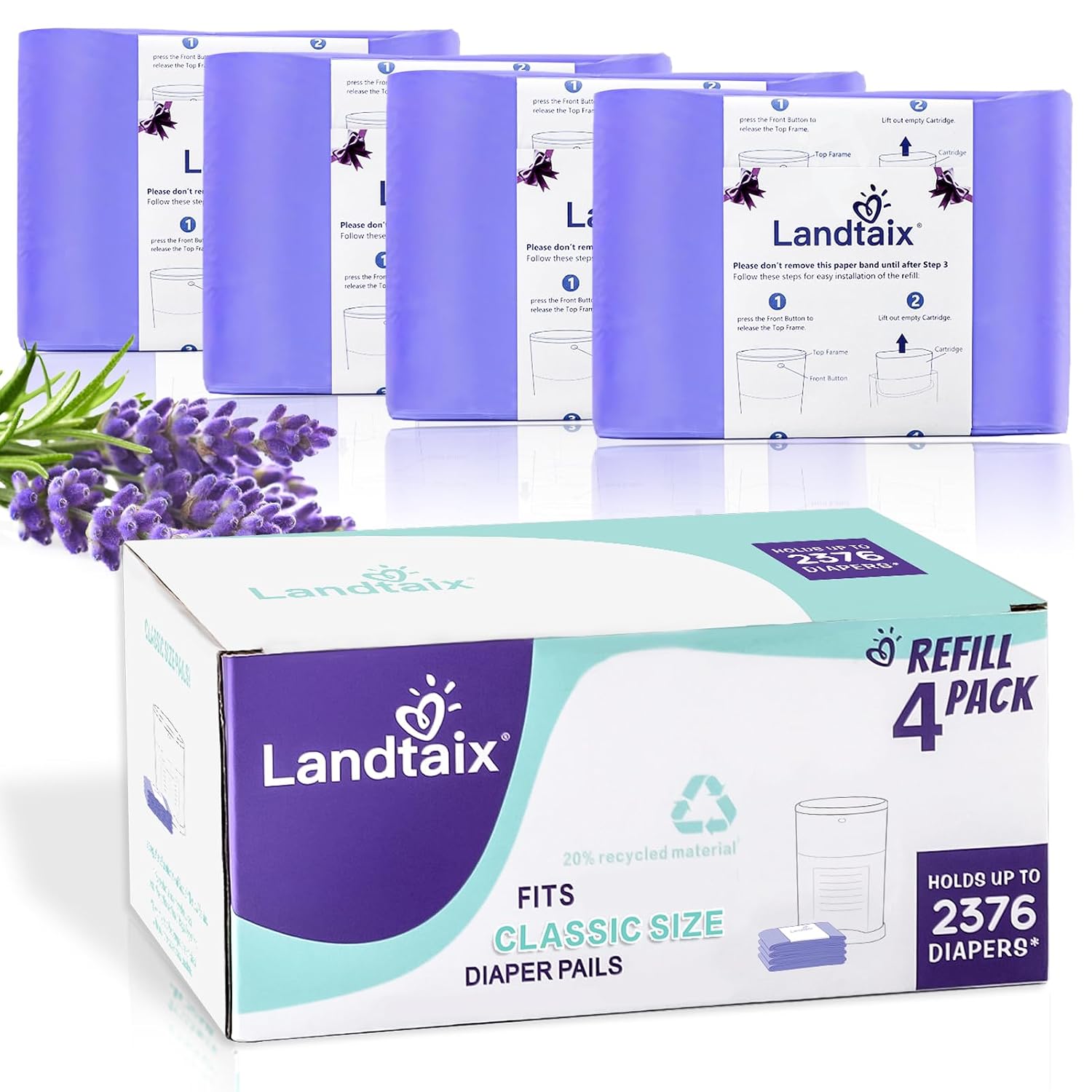 Amazon.com: Refills Only Compatible with Dekor Classic Diaper Pail ...