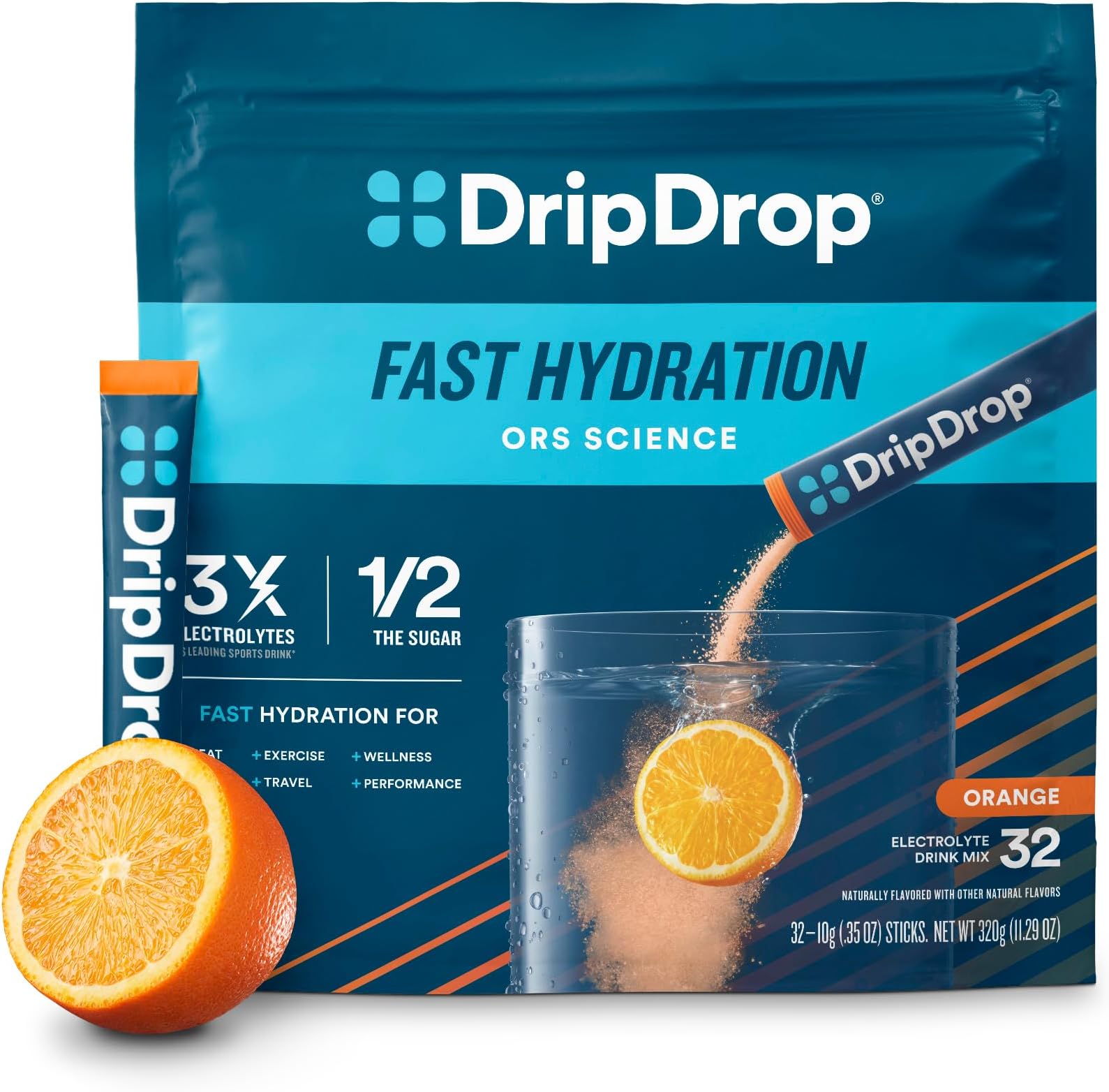 Amazon.com: DripDrop ORS - Patented Electrolyte Powder for Dehydration ...