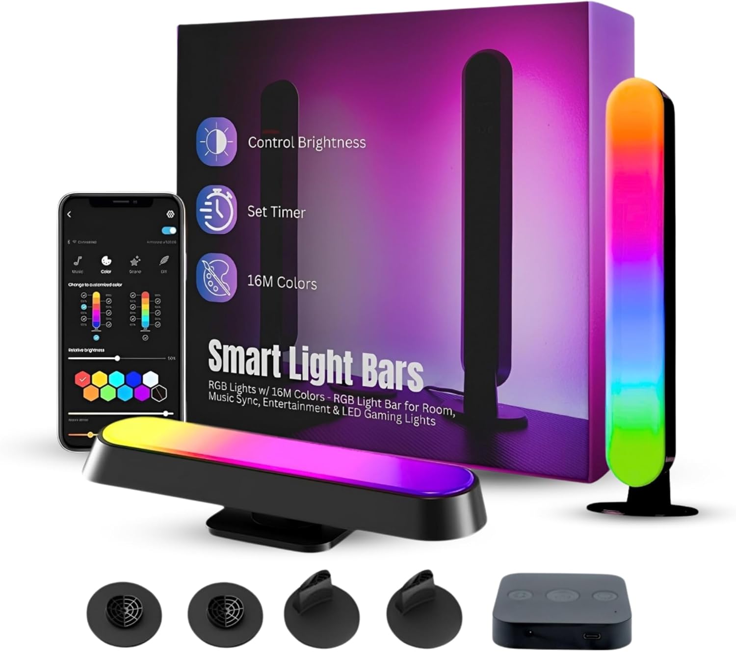 Amazon.com: Smart LED Light Bars -RGB Lights w/ 16M Colors -RGB Light ...