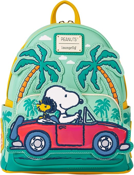 Amazon.com: Loungefly Peanuts Snoopy Road Trip Mini Backpack : Clothing ...