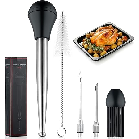 Amazon.com: Stainless Steel Turkey Baster for Cooking, Food Grade ...