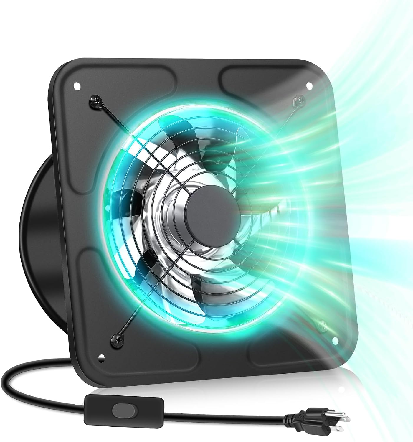 Amazon.com: FEFE 8" Kitchen Exhaust Fan with Switch, Metal Garage ...