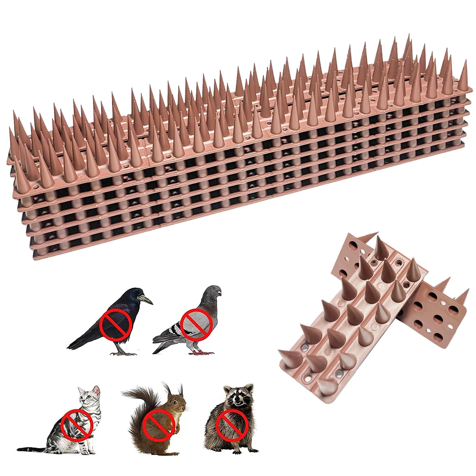 Bird Spikes - DINSLIA Upgraded Hard Bird Deterrents for Outside - Bird ...