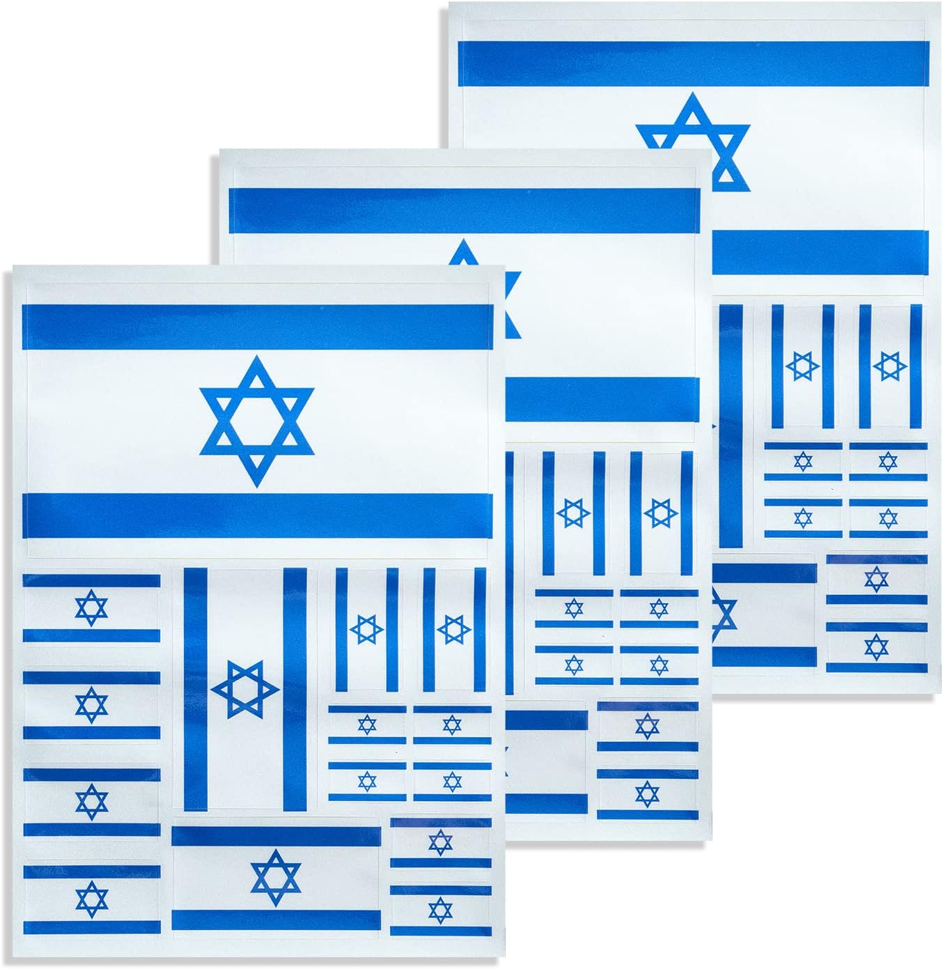 Amazon.com - CANTENDO 3Pack Israel Flag Decal - Israel Flags Reflective ...