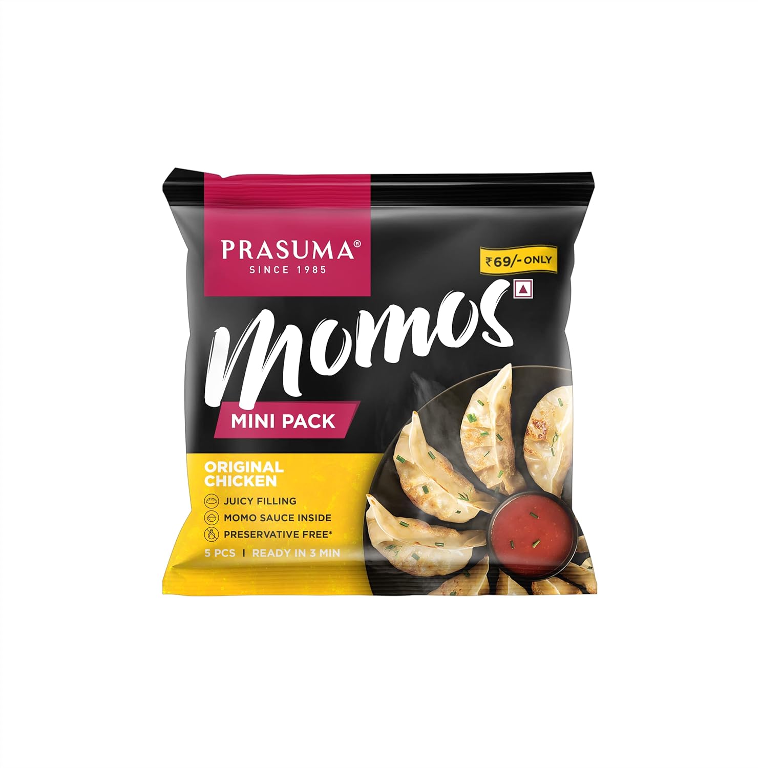 Prasuma Momos Original Chicken, 5 Pieces : Amazon.in: Grocery & Gourmet ...