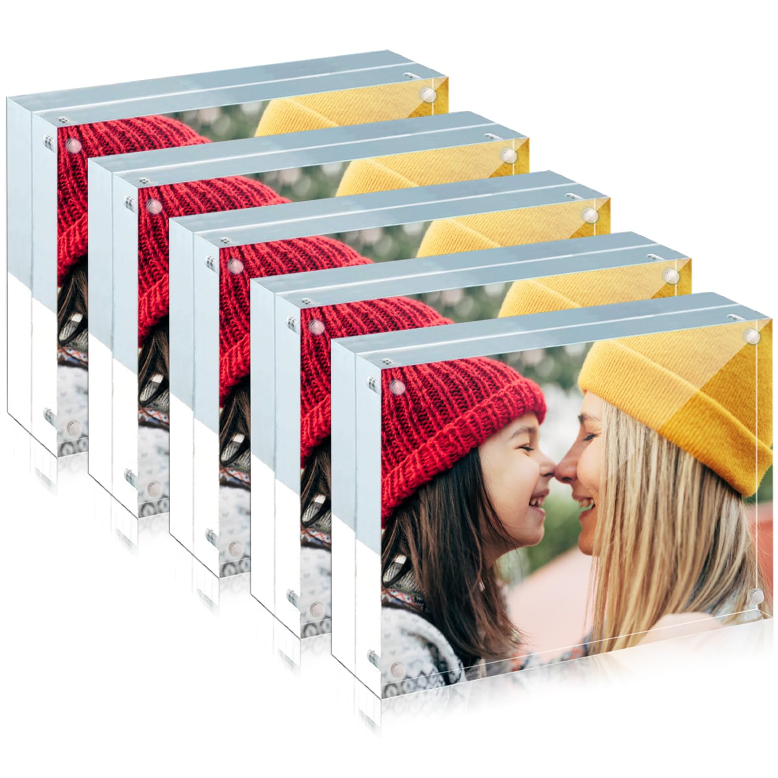Amazon.com - ILYXY 5 Pack Acrylic Frame 5x7, 20% Thicker, 24mm Thick ...