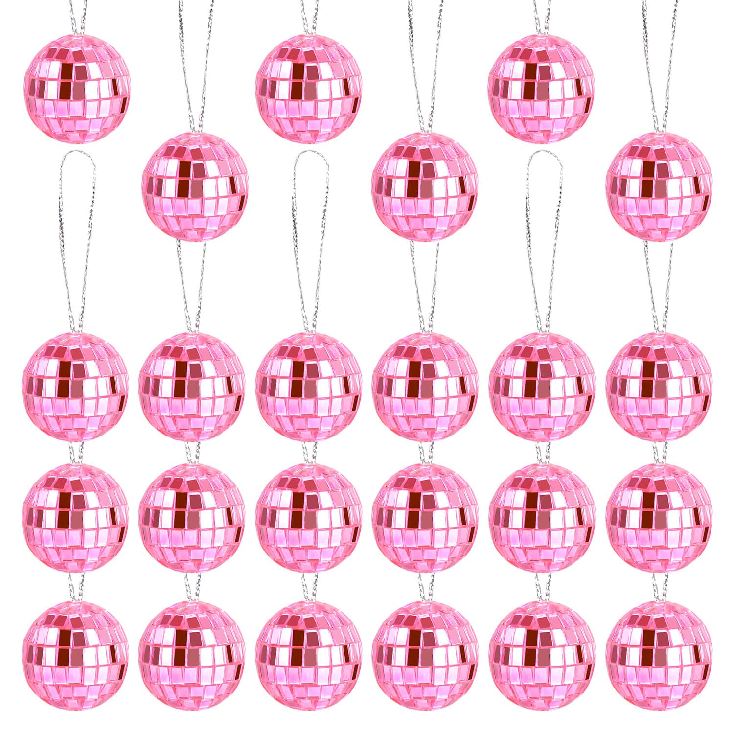 Amazon.com: 24pcs Hanging Disco Ball Party Decor, 1.1 Inch Mini Mirror ...