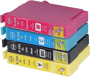 4Pcs Ink Cartridges Compatible Refill Replacement BK C M Y for ...