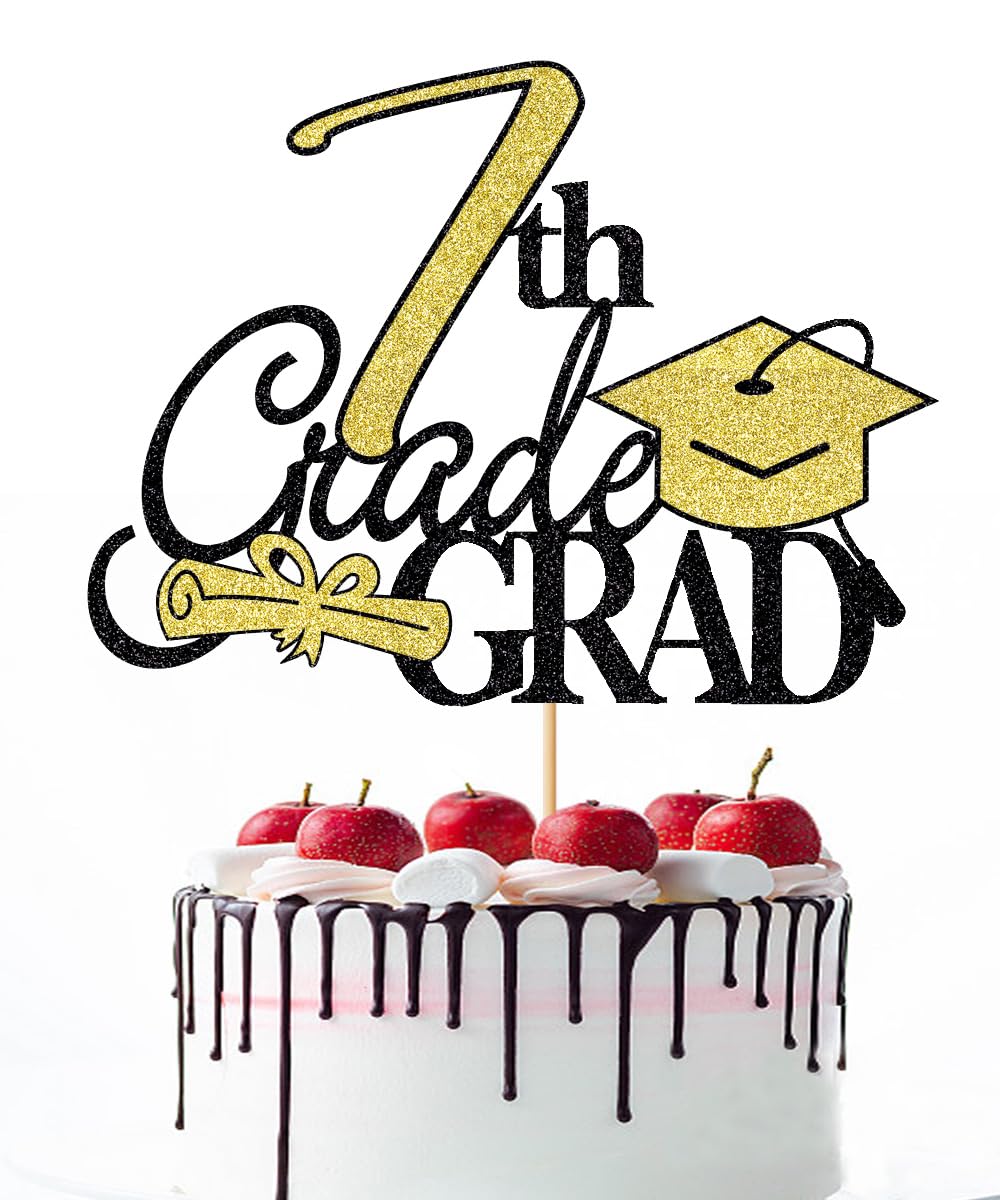 Snapklik.com : 7th Grade Grad Cake TopperClass Of 2024 Graduation Party ...