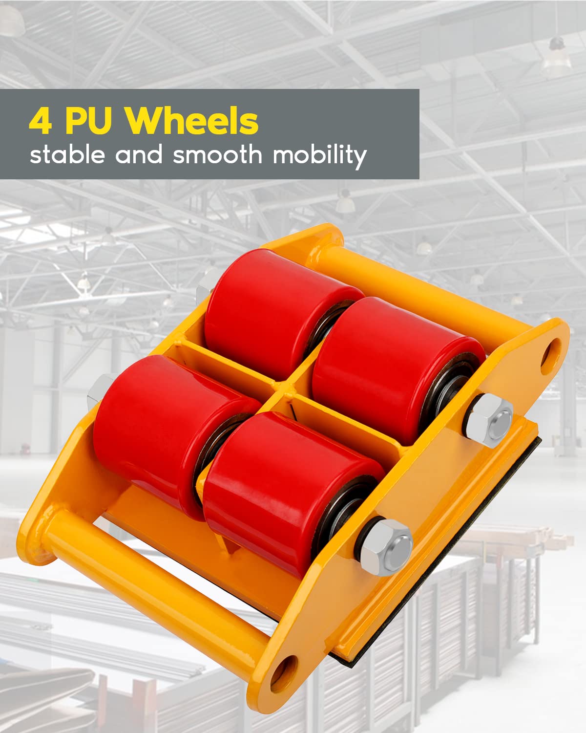 GCCSJ 6T Machinery Skate Dolly, 13200lbs Machinery Moving Skate ...