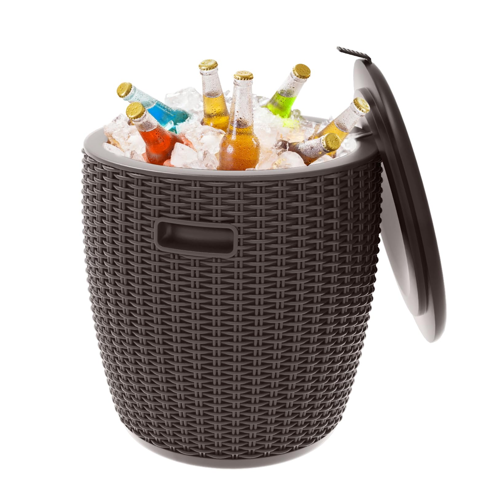 Snapklik.com : SHAREWIN Outdoor Ice Cooler Side Table 9.5 Gallon Grey ...