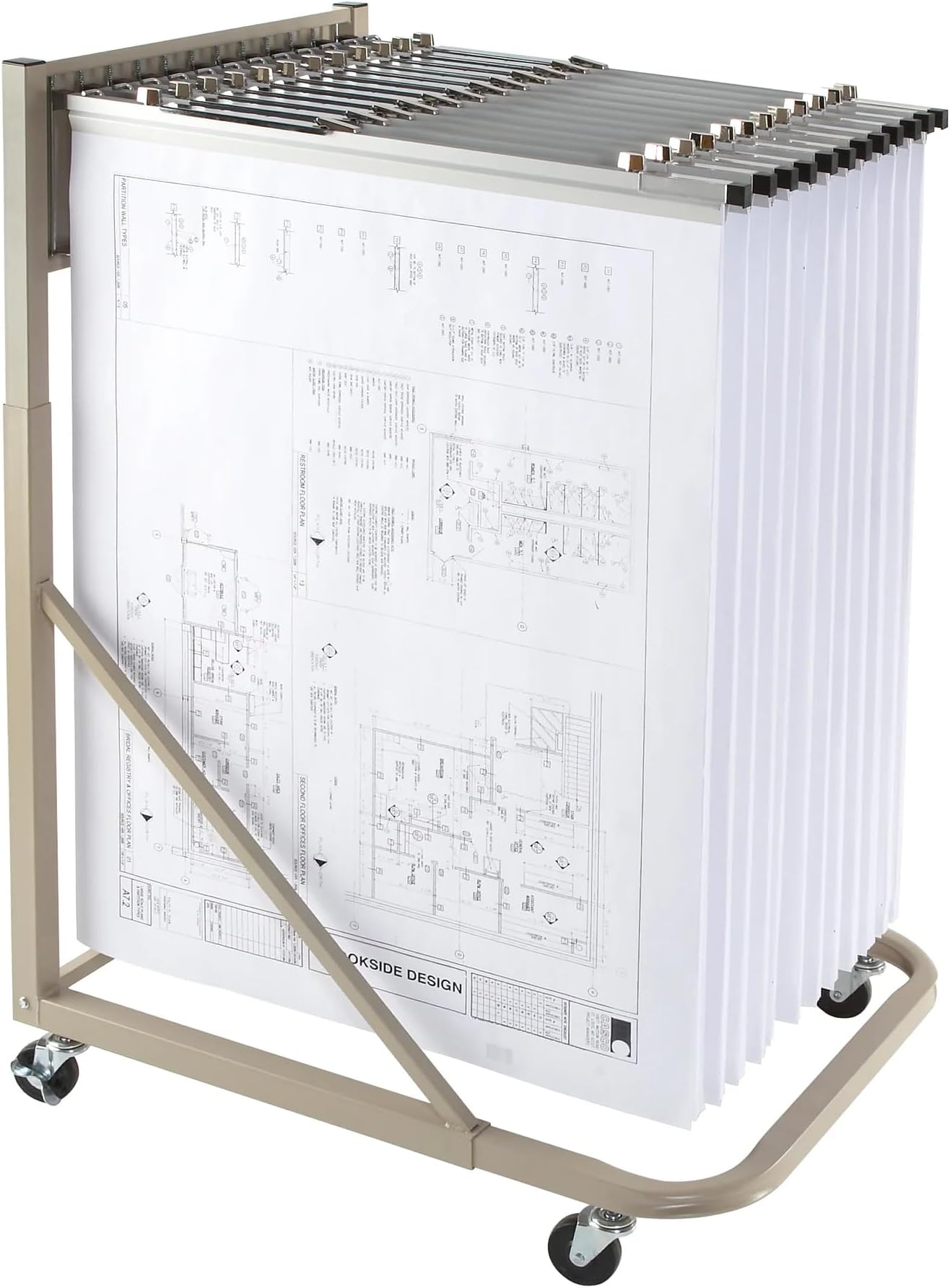 Amazon.com : Brookside Design Mobile Blueprint Storage Rack – Holds Up ...