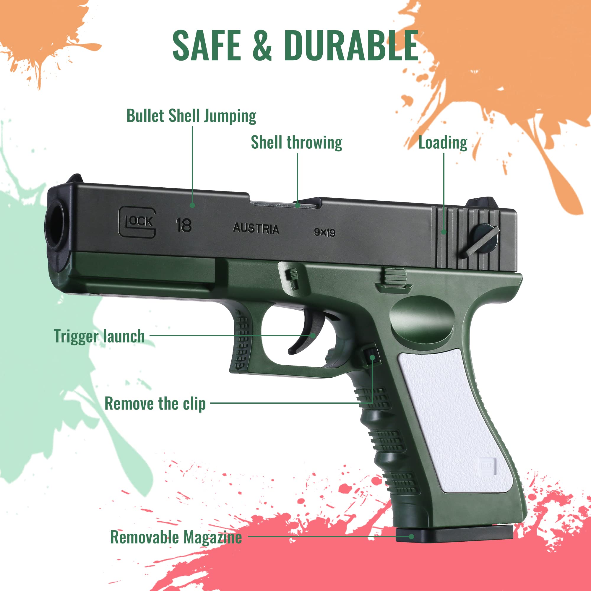 Shell Ejection Soft Bullet Toy Gun,Toy Guns That Look Real,Soft Bullet ...