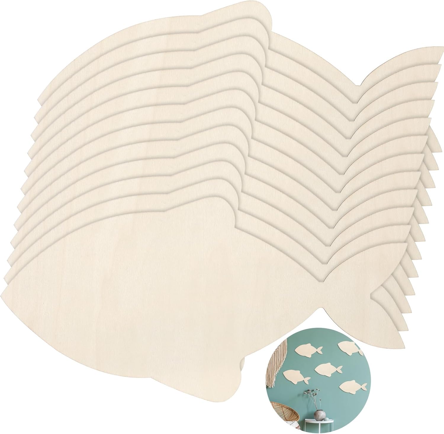 Amazon.com: 12 Pack 12 Inch Fish Craft Blank Fish Cutout Unfinished ...