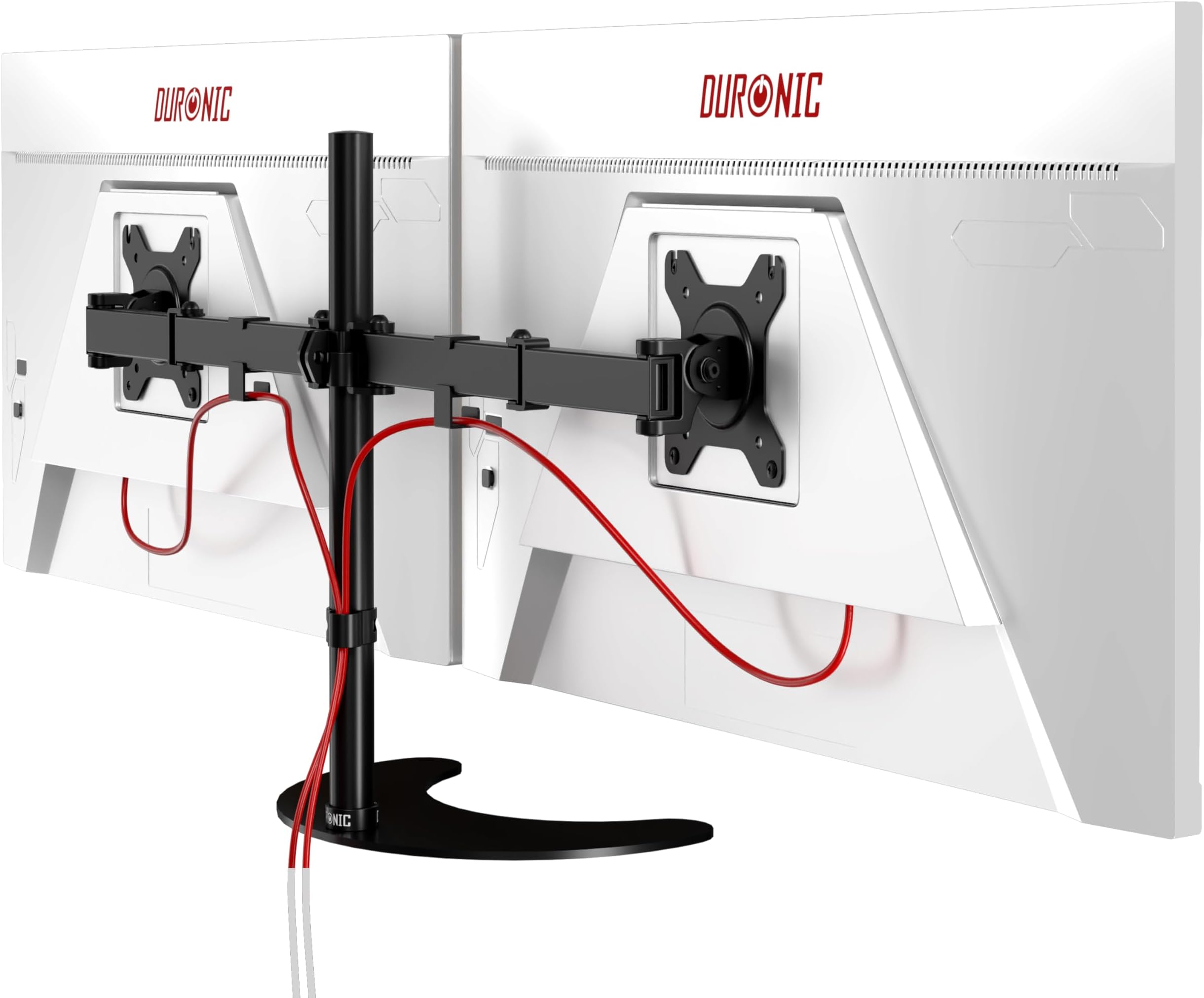 Duronic Dual Monitor Stand DM25D2 Double Monitor Arm Desk Mount for Two ...