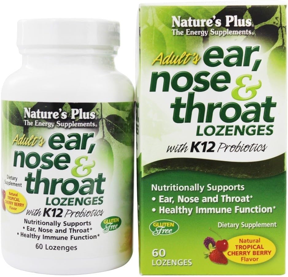 Amazon.com: NaturesPlus Adult's Ear Nose Throat Lozenge with K12 ...