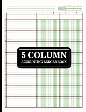 Amazon.com: 5 Column Ledger Book: Green Sheets for Bookkeeping and ...