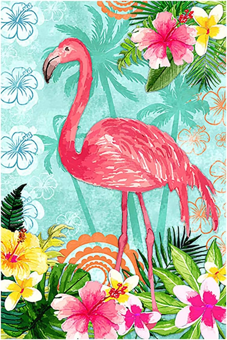 Amazon.com : Morigins Flamingo House Flag Double Sided Welcome Tropical ...