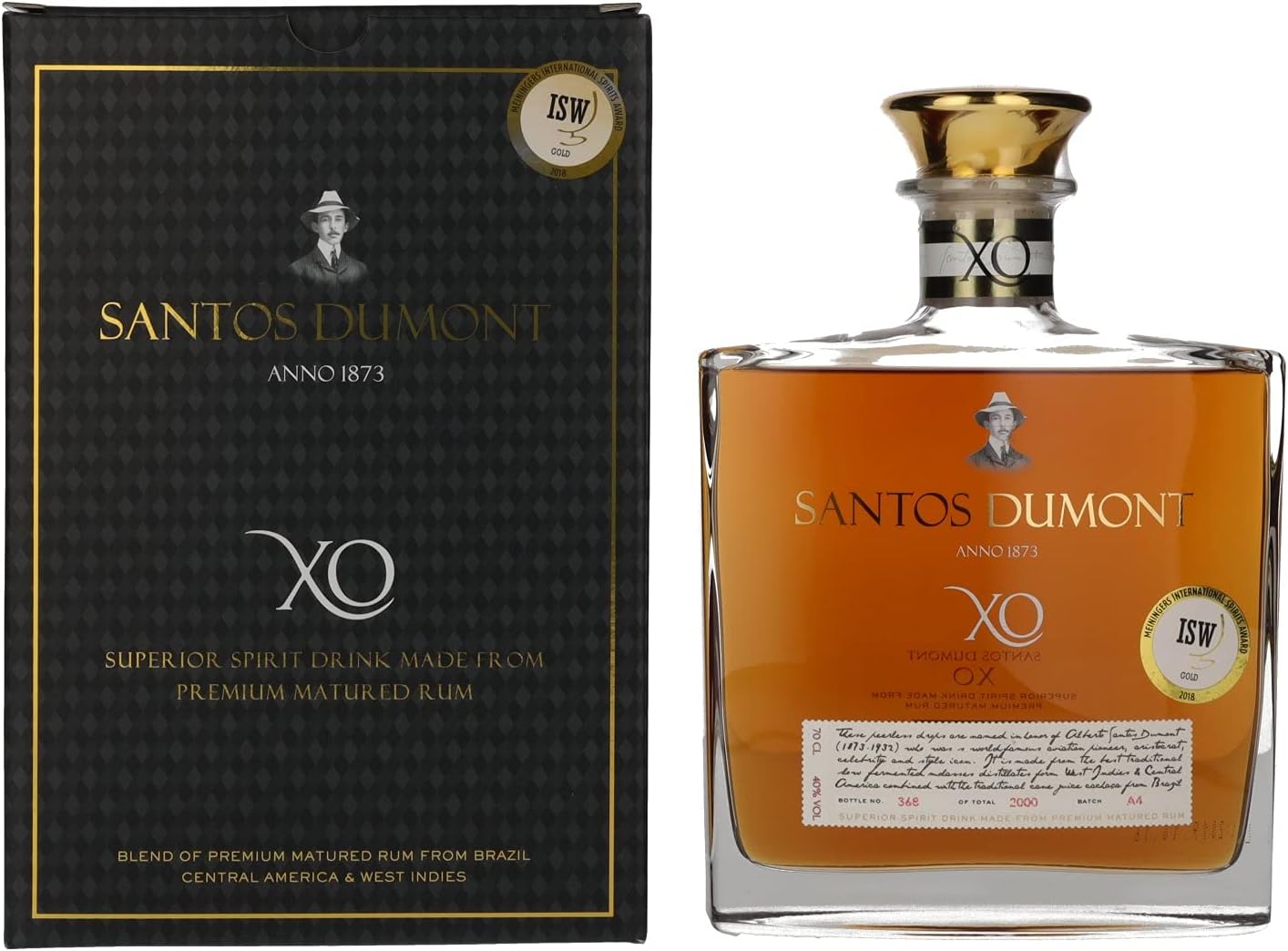 Santos Dumont XO Superior Spirit Drink 40% Volume 0,7l in Geschenkbox ...