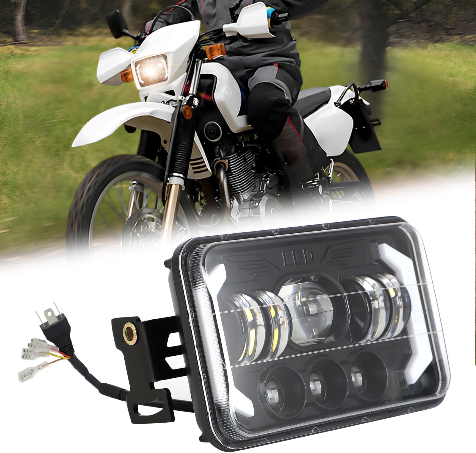Amazon.com: WIKIBB 4x6 LED Headlights Kit with Bracket Compatible with ...
