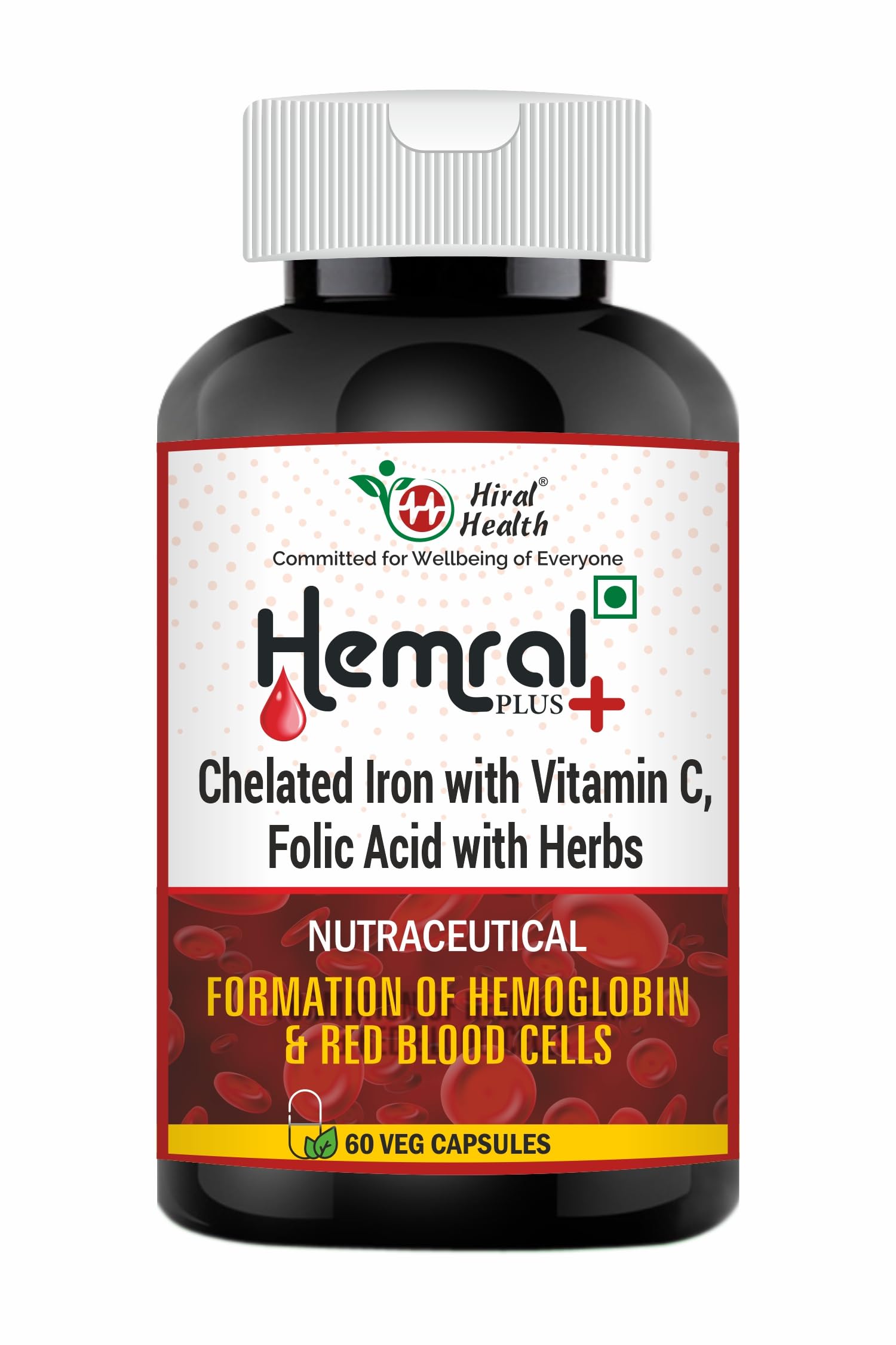 Hiral Health’s Hemral Plus Capsules - Chelated Iron Supplement for ...